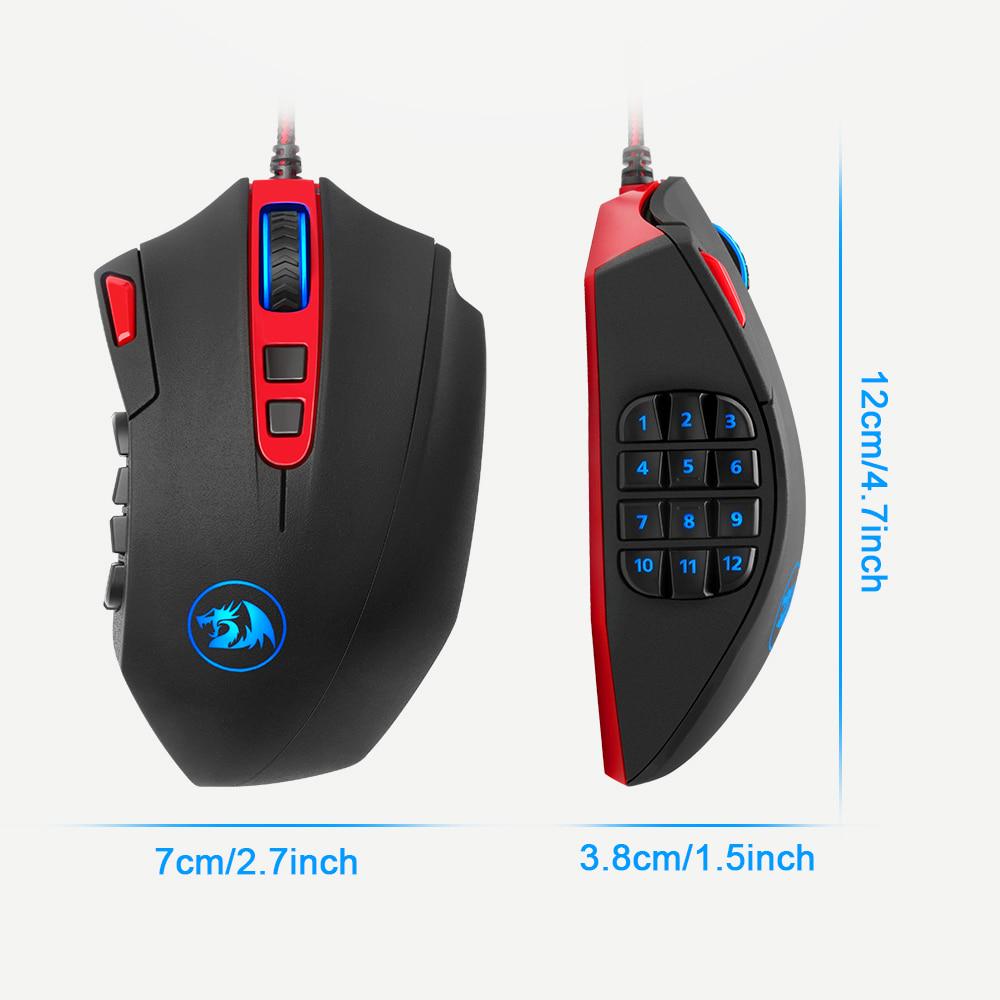 Buy Redragon USB Wired Gaming Mouse 24000 DPI 19 Buttons Laser ...