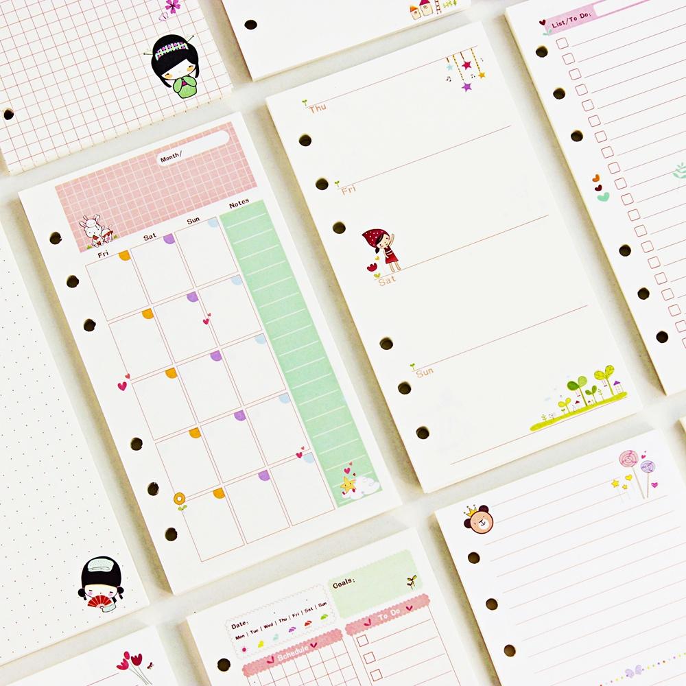 Cheap Cute Spiral Inner Paper Core Stationery for Notebook A5A6 line ...