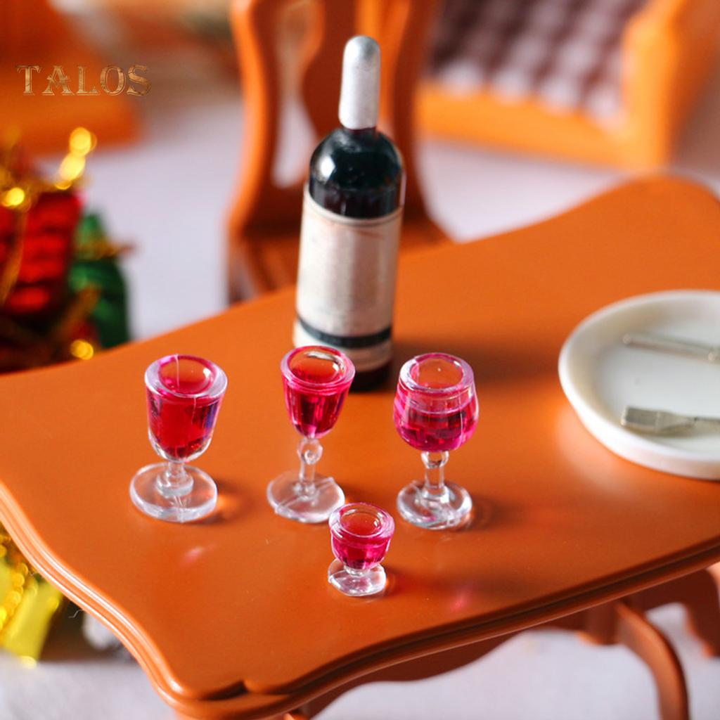 Buy Baby&K Dollhouse Mini Table Prop Wineglass Simulation Goblet ...