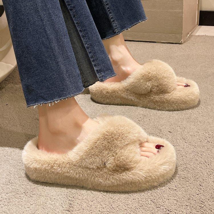 Buy Winter Warm Fashion Slipper Women Modern Slides Outside Design ...