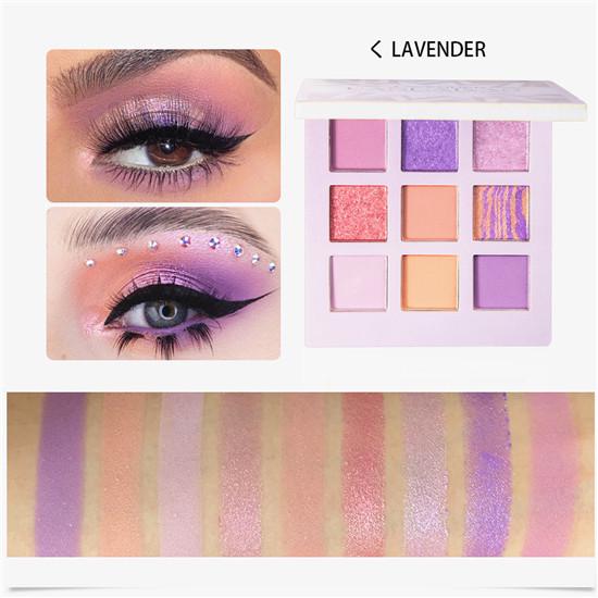 HANDAIYAN 9 Color Pearlescent Shimmer Matte Glitter Eyeshadow Non ...