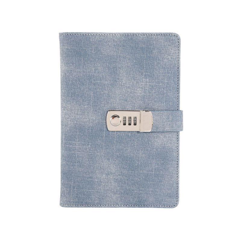 Buy A5 Notebook with Password Lock Leather Agenda Diary Week Planner ...