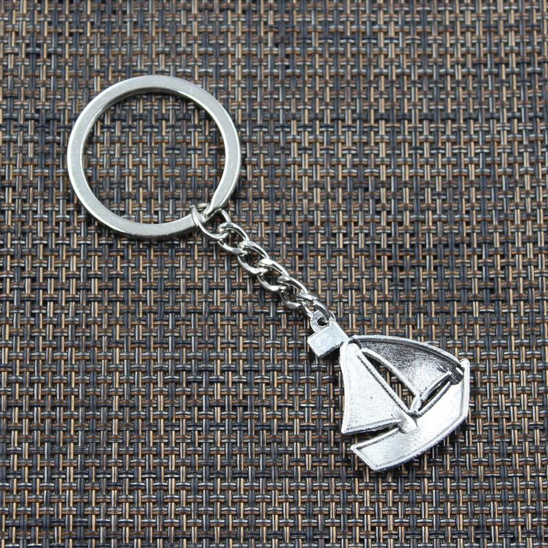 Kaufe Mode Schlüsselbund 30x25mm Schiff Boot Segelboot Bronze Anhänger ...