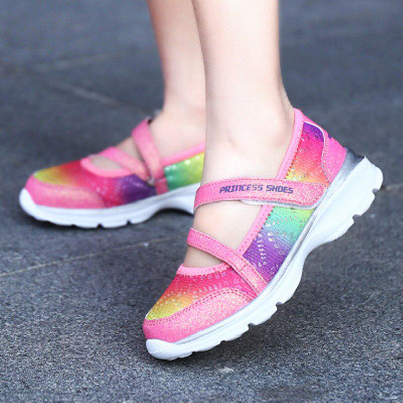 Buy Summer Children's Round Toe Sequin Sandals Students Soft Sole Mixed ...