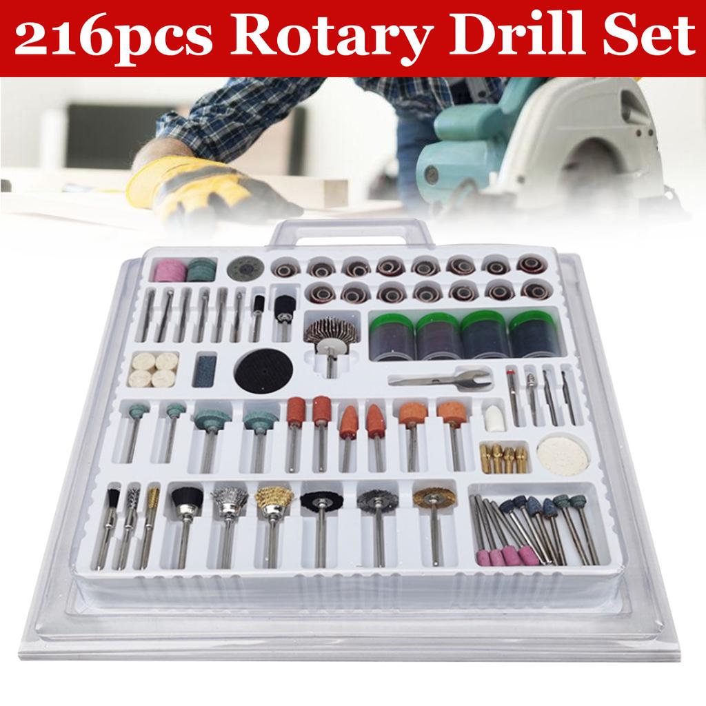Buy 216PCS All-Purpose Rotary Tool Accessory Kit Crafting Drilling ...