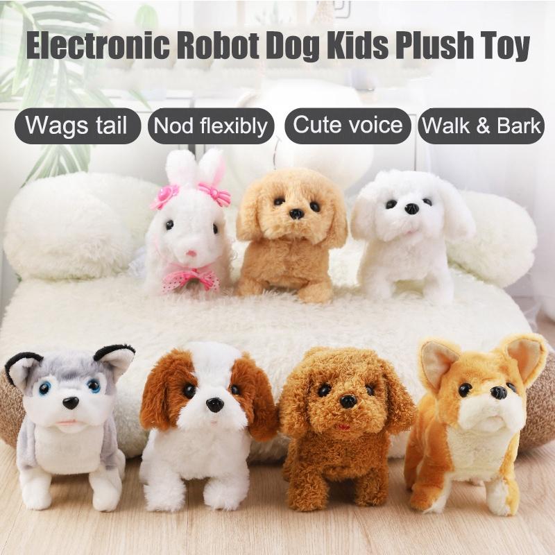 Electronic Toy Dog Lifelike Walking Barking Wagging Tail Puppy Dog ...