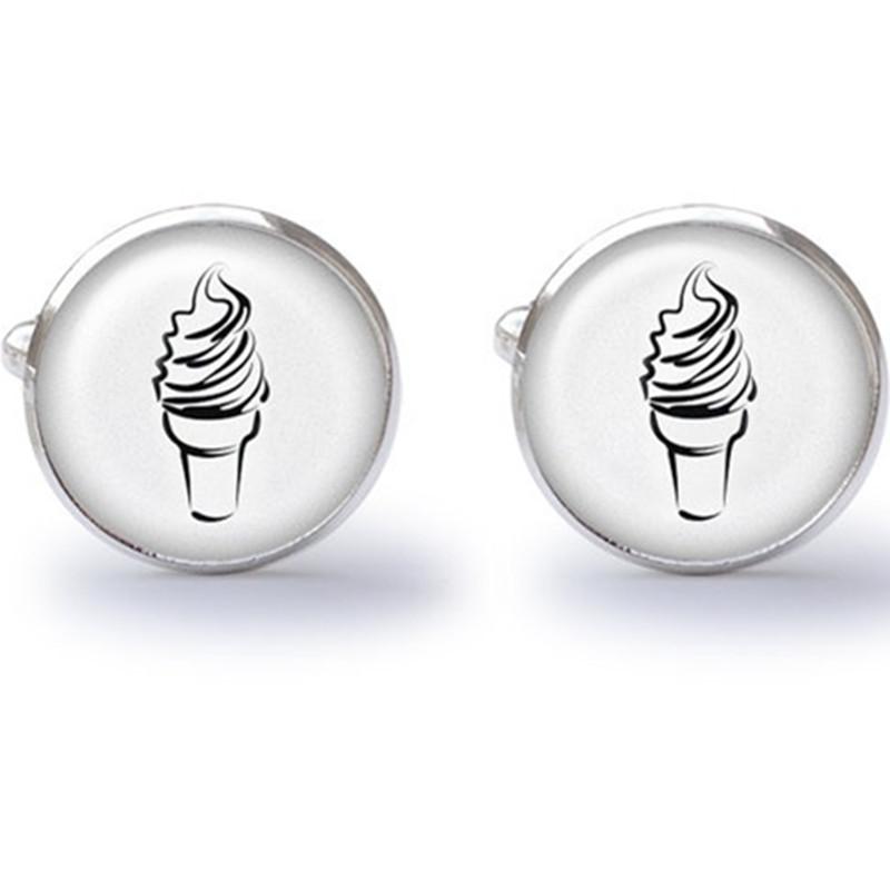 Buy Artsy Ice Cream Cone Cufflinks Cream Cufflinks Dessert Cufflink at ...