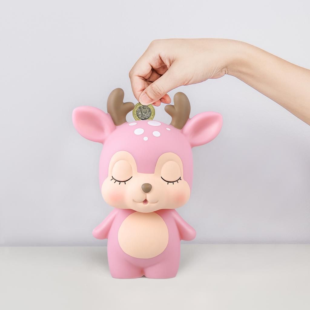 allrhythmstoreNUOBESTY Creative Deer Piggy Bank Cartoon Coin Bank Money ...
