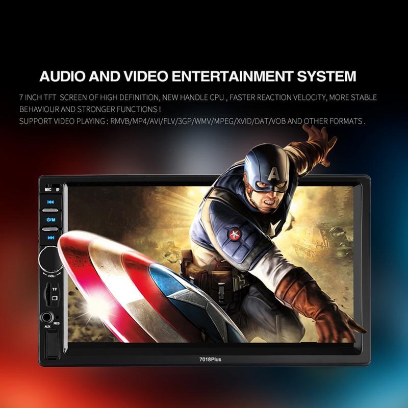 7-inch Universal Car Multimedia Player 2 Din HD Bluetooth Radio MP5 ...