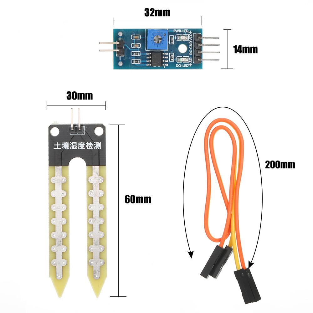 Soil Hygrometer Humidity Detection Module Moisture Water Sensor ...
