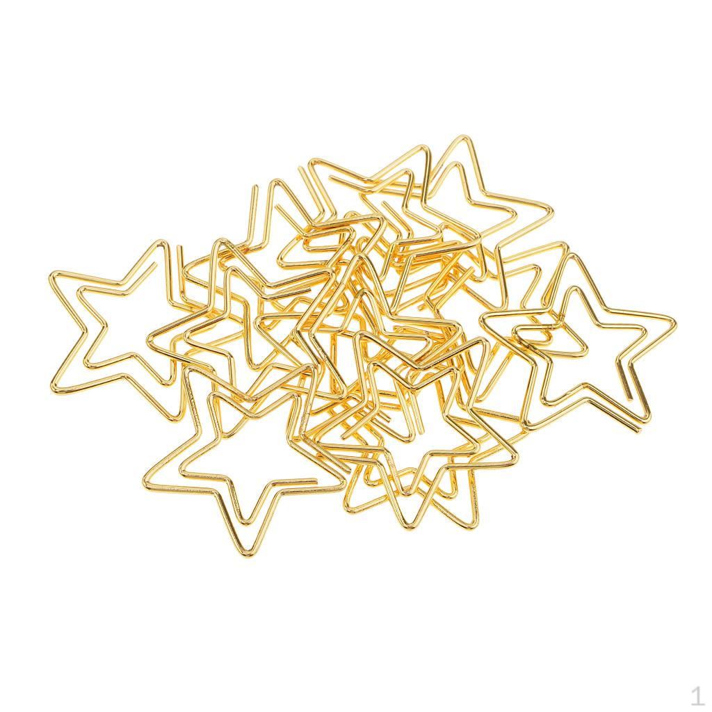 Buy 12Pcs Commonly used Clips Star Paper Clips for Office Color 2.6x2 ...