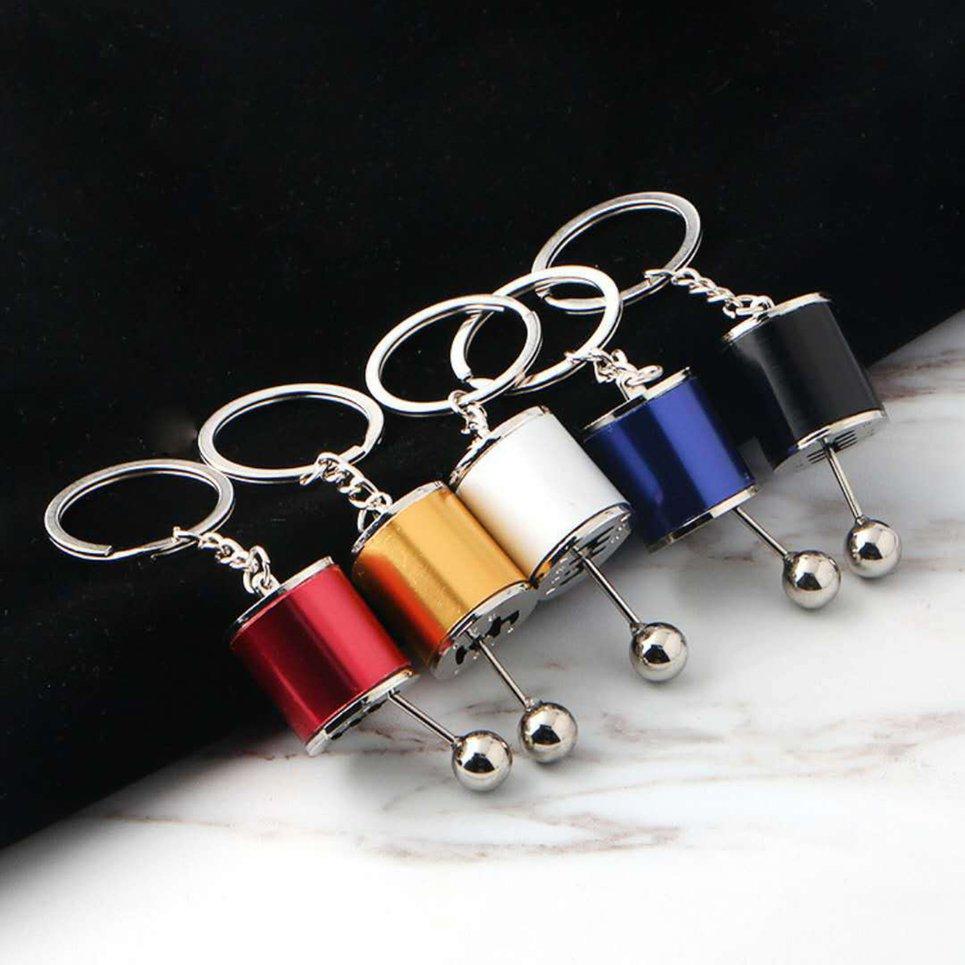 Buy PAU Car Modification Gear Head Type Keychain Metal Decoration ...