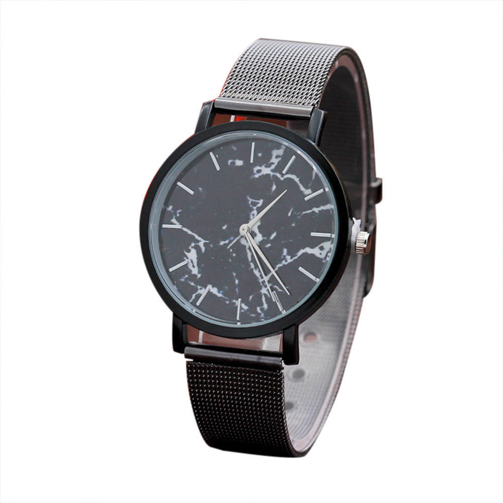 Buy Fashion Women Marble Surface Stainless Steel Band Quartz Movement ...