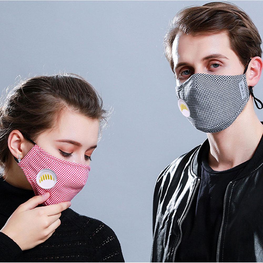 Buy 1Pcs Fashion Respirator Mask Breathing Valve Washable Cotton ...