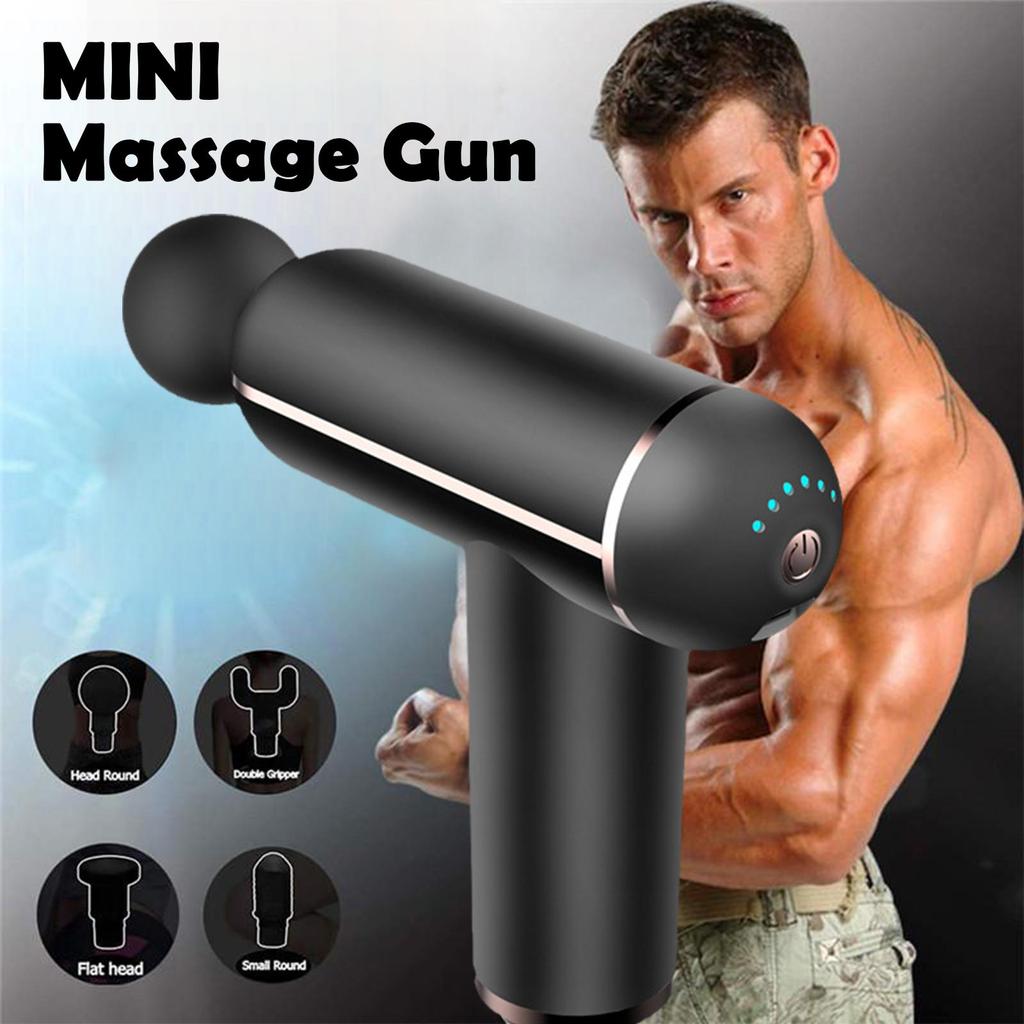 Buy MINI Massage Gun Deep Tissue Muscle Relaxation Fitness Massager ...