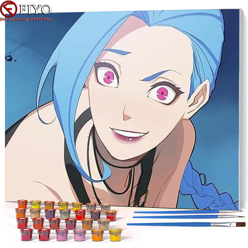 DIY Painting By Numbers Kit Game Character Jinx Painting Wall Art ...