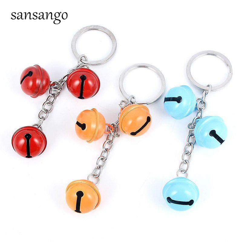 Buy 10Pcs Random Color Bell Pendant Keychain Key Ring For Decorative ...