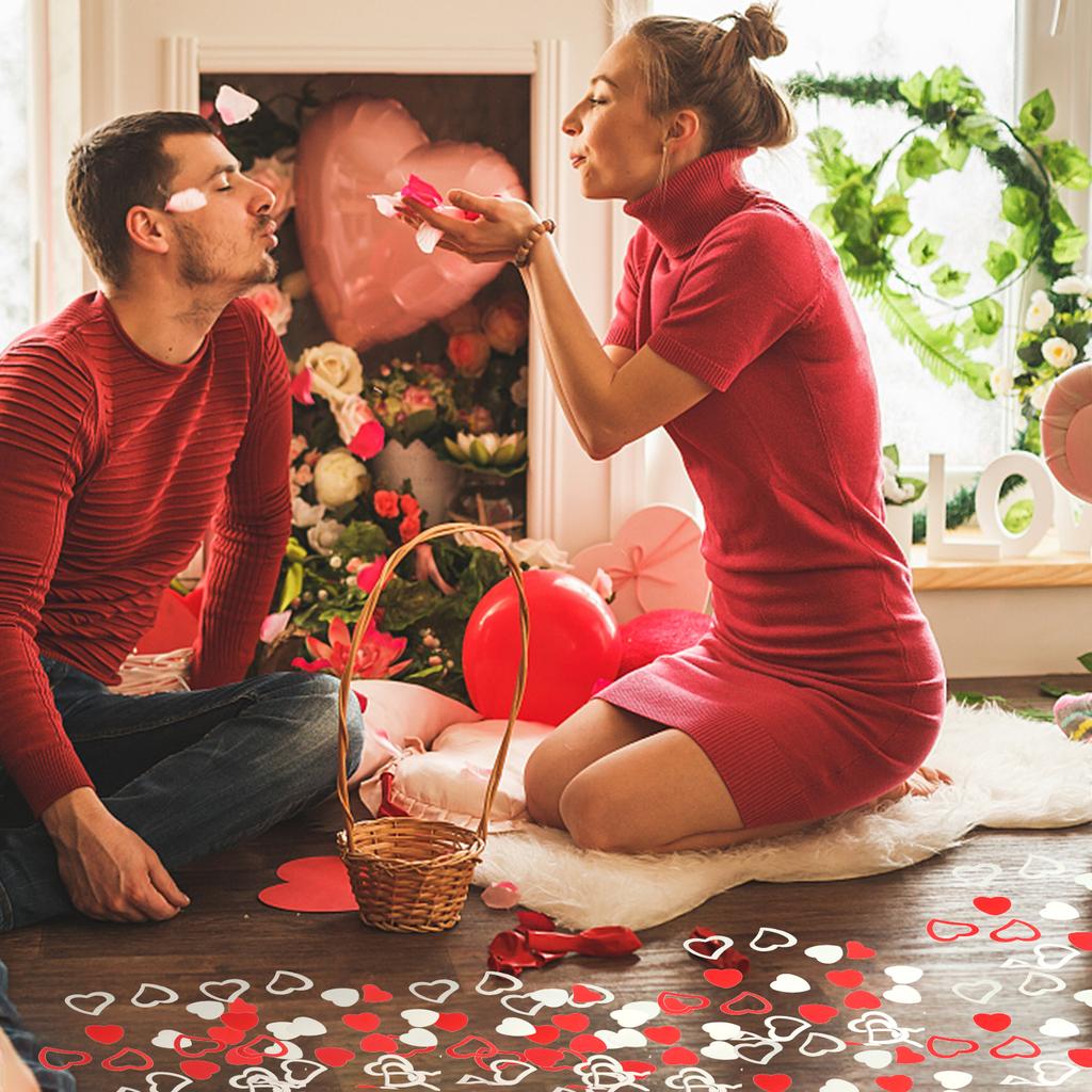 Buy Vvalentine'S Day Paper Confetti Metallic Foil Glitter Heart Paper ...