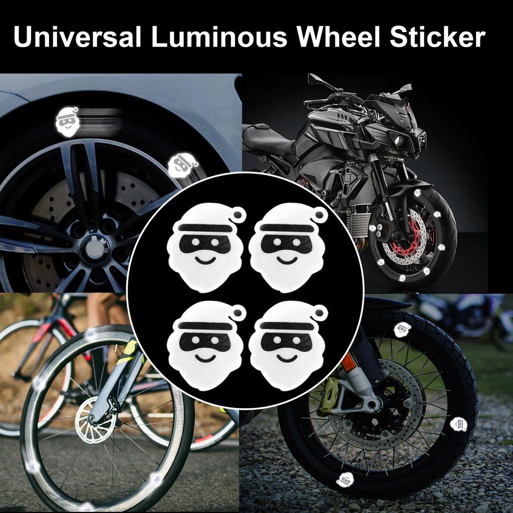Luminous Wheel Hub Sticker Personalized Modified Motorcycle Decoration ...
