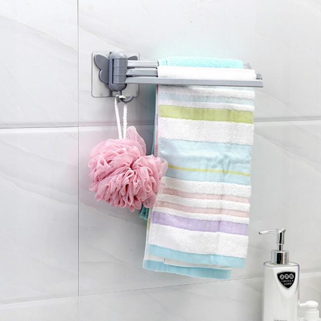 2pcs Paste Rotating Kitchen Rag Stand Bathroom Free Punching Rack Towel ...