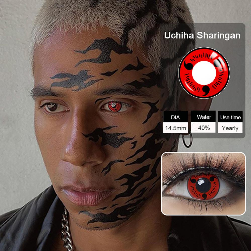 Buy Red Demon Cosplay Eye Contacts Manson Halloween Contact Lenses For ...