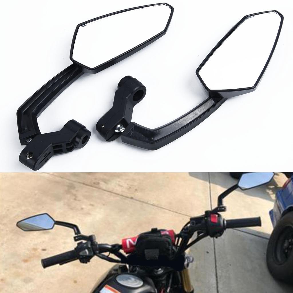 Black Motorcycle Rearview Side Mirror For Honda Grom Kawasaki ...