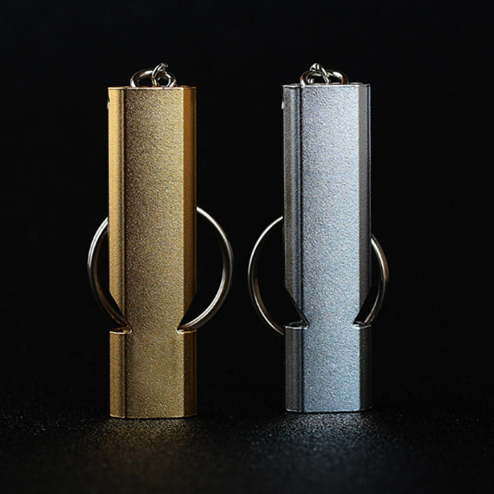 Buy Aluminum Alloy Dual Frequency Survival Whistle Double Tube Outdoor ...