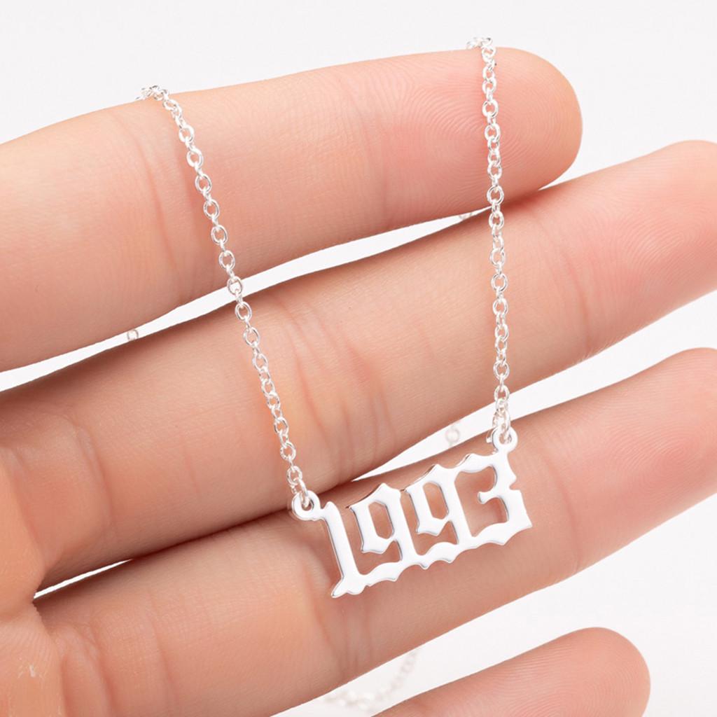 Buy Birthday Gift Personalized Collares Years Number Necklace 1990-1999 ...
