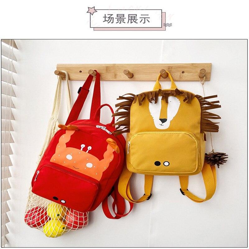Buy Kids Canvas Backpack 2022 New Fashion Kid Animal School Bag Lovely ...