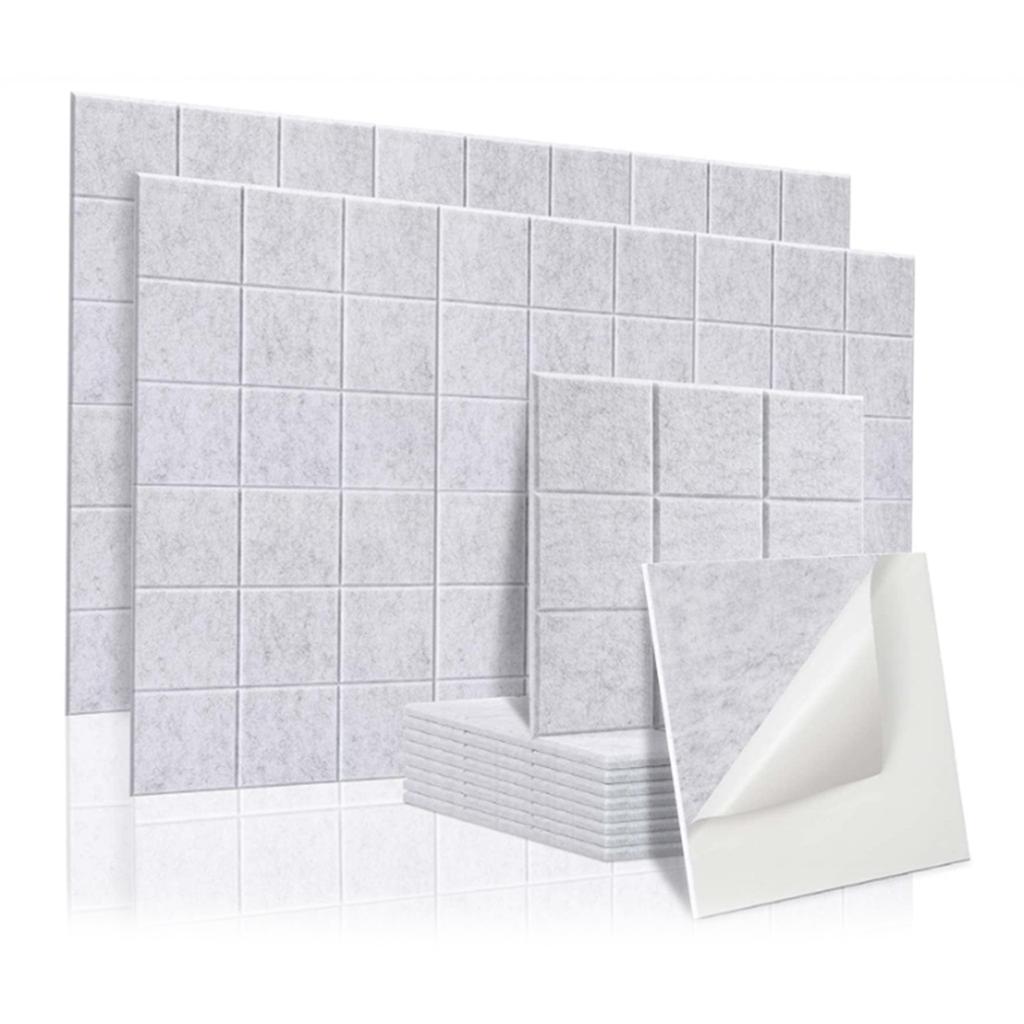 Buy 12Pcs Self-Adhesive Acoustic Panels Decor Tiles,Sound Panels 9 Mesh ...