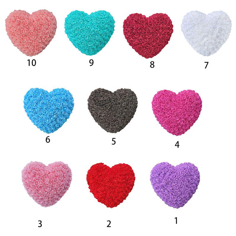 Buy Artificial Heart Shape Rose Handmade DIY Simulation Love Flower ...