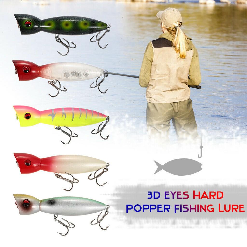 140mm Big Poppa Large Topwater Rattling Popper Lures Fishing Hard Lures ...