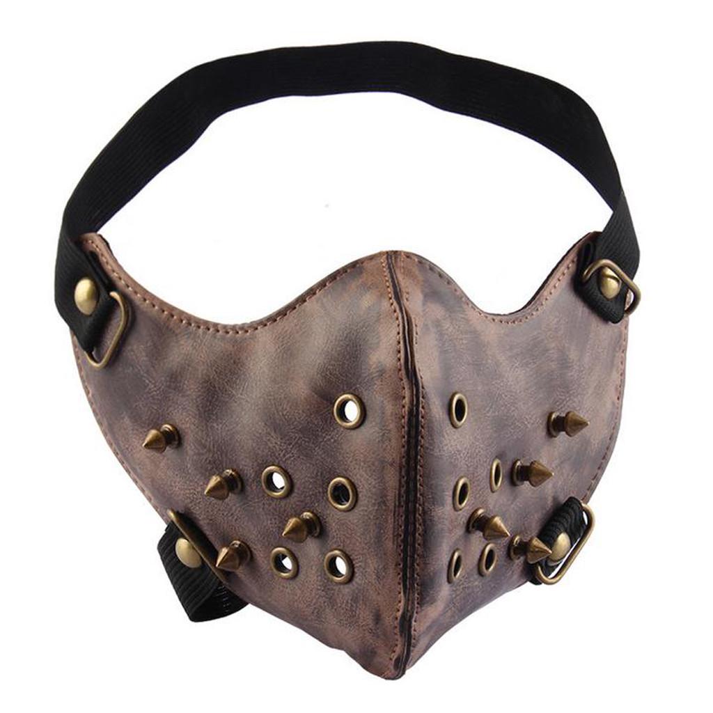Autumo Breathable Mask Punk Rock Black Unisex Motorcycle Punk Hallowin ...