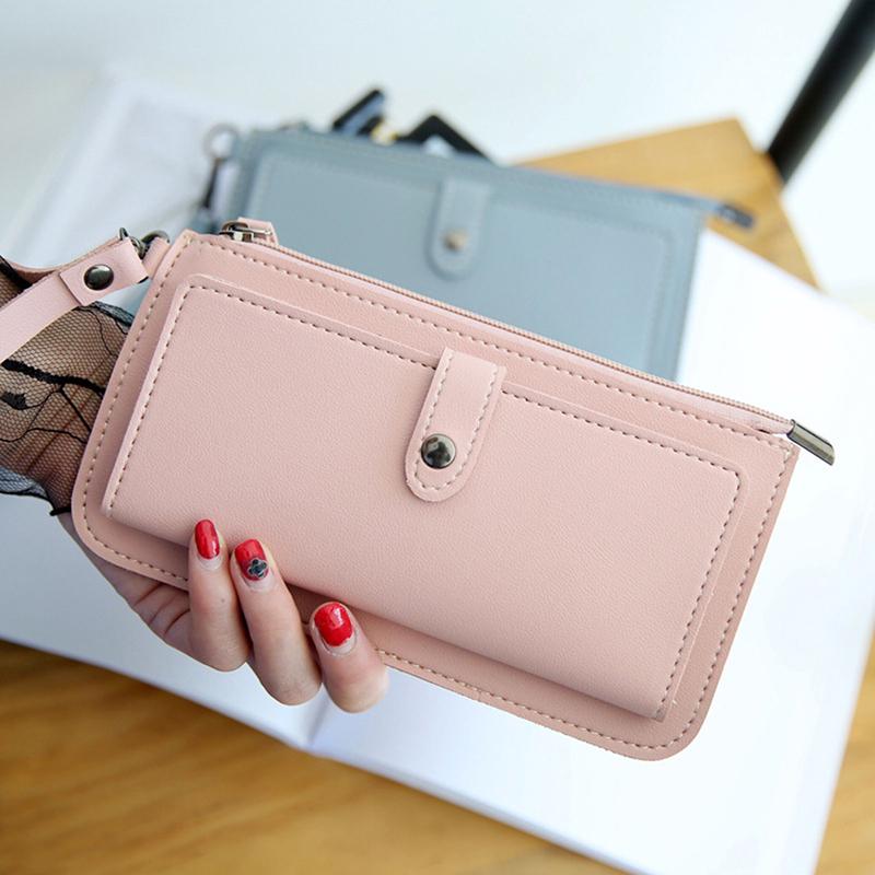 Buy Ladies Ladies Large Wallet Leather Long Handbag Bag Card Case at ...