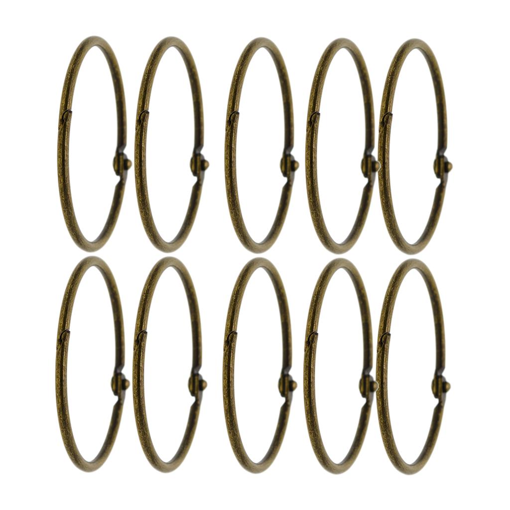 Buy 10 Pieces Metal Hinged Ring Scrapbook Binder Craft Photo Album ...