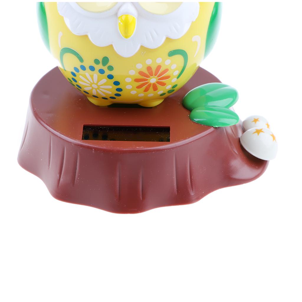 Solar Powered Dancing Owl Animal Figure Toy Car Dashboard Home Decor A ...