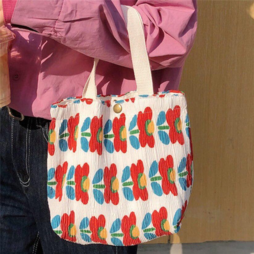 Buy Canvas Mini Bag Handbag Reusable Handbag Small Cute Small Cloth Bag ...