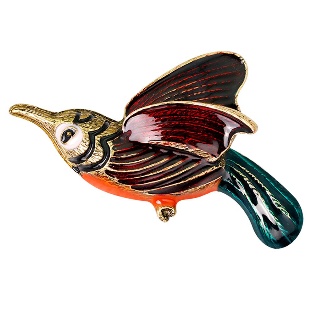 Buy Antique Enamel Sparrow Bird Animal Pin Badge Corsage Brooch ...