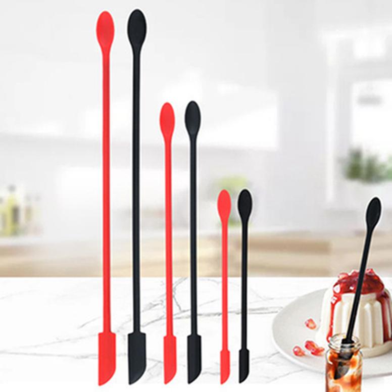 Mini Silicone Double-headed Small Pointed Spatula Set Jam Spatula uygun ...