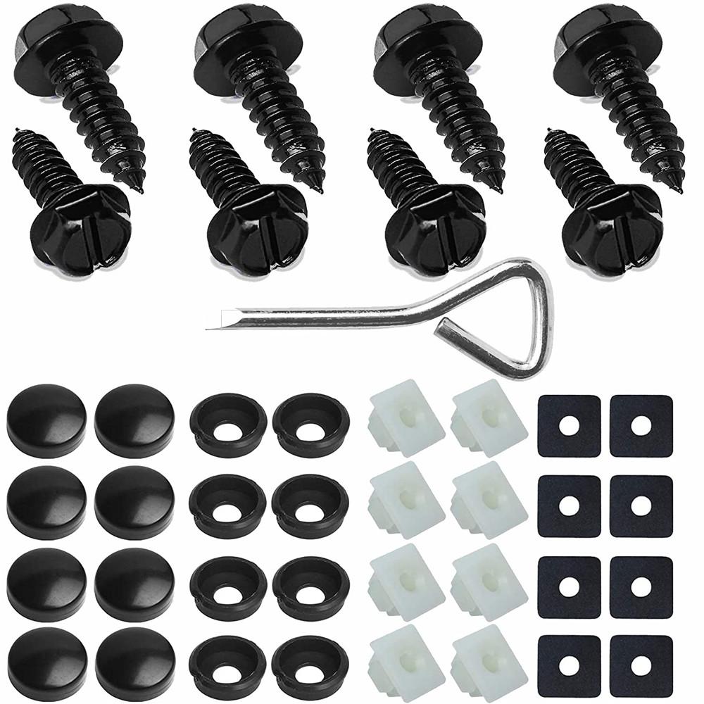Stainless Steel License Plate Anti-Theft Screw Set Screws Kit with ...