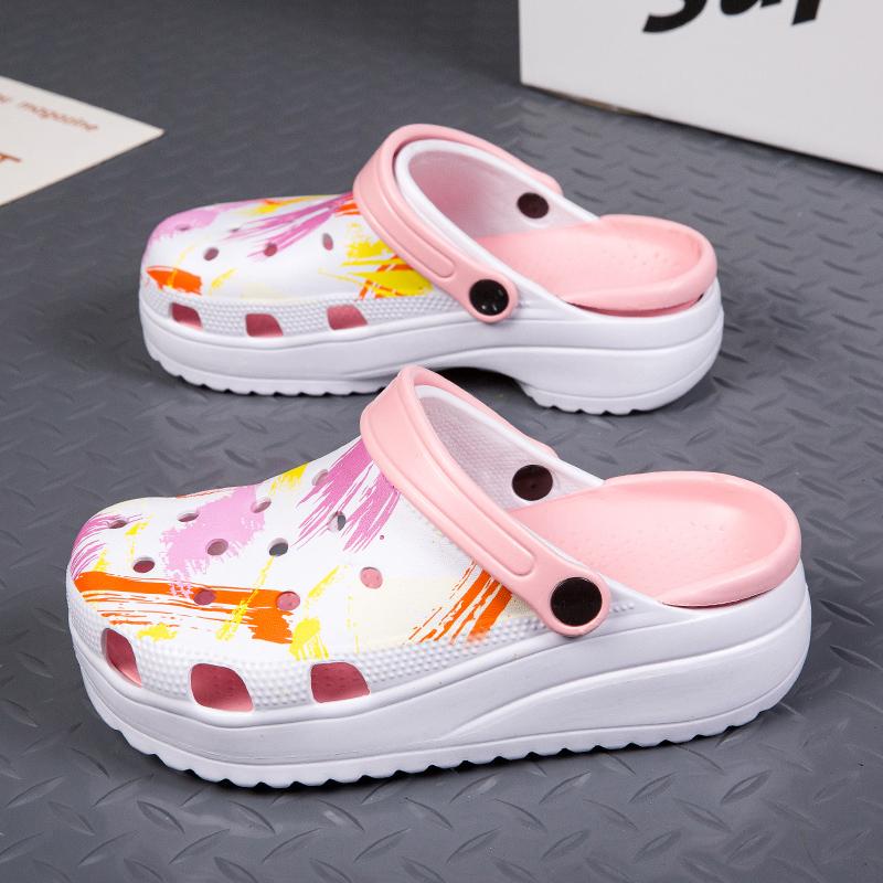 Buy Women Garden Clogs Platform Sandals Summer Women Graffiti Slippers ...