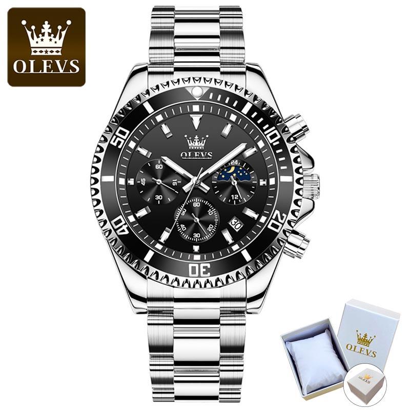 Cheap OLEVS 2870 With Gift Box Multifunctional Chronograph Three Eyes ...