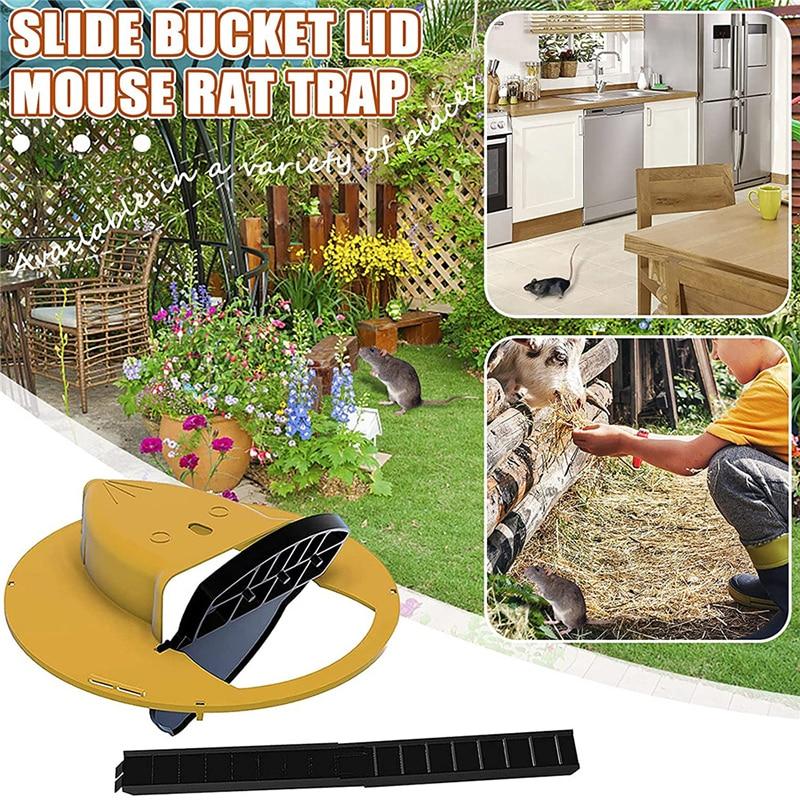 Buy Bucket Lid Door Style Mousetrap Lethal Trap for Outdoor Indoor ...