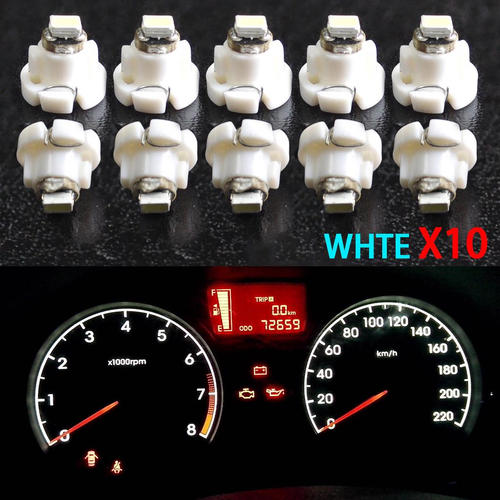 Blue Instrument Panel Climate Control Lights Bulbs 10x Blue T4/T4.2 Neo ...