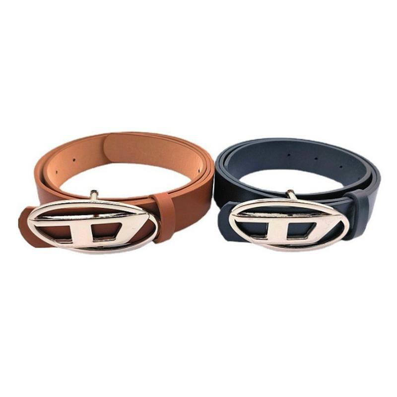 Cheap New Pu Leather Letter D Belts For Women Men Punk Metal Snap ...