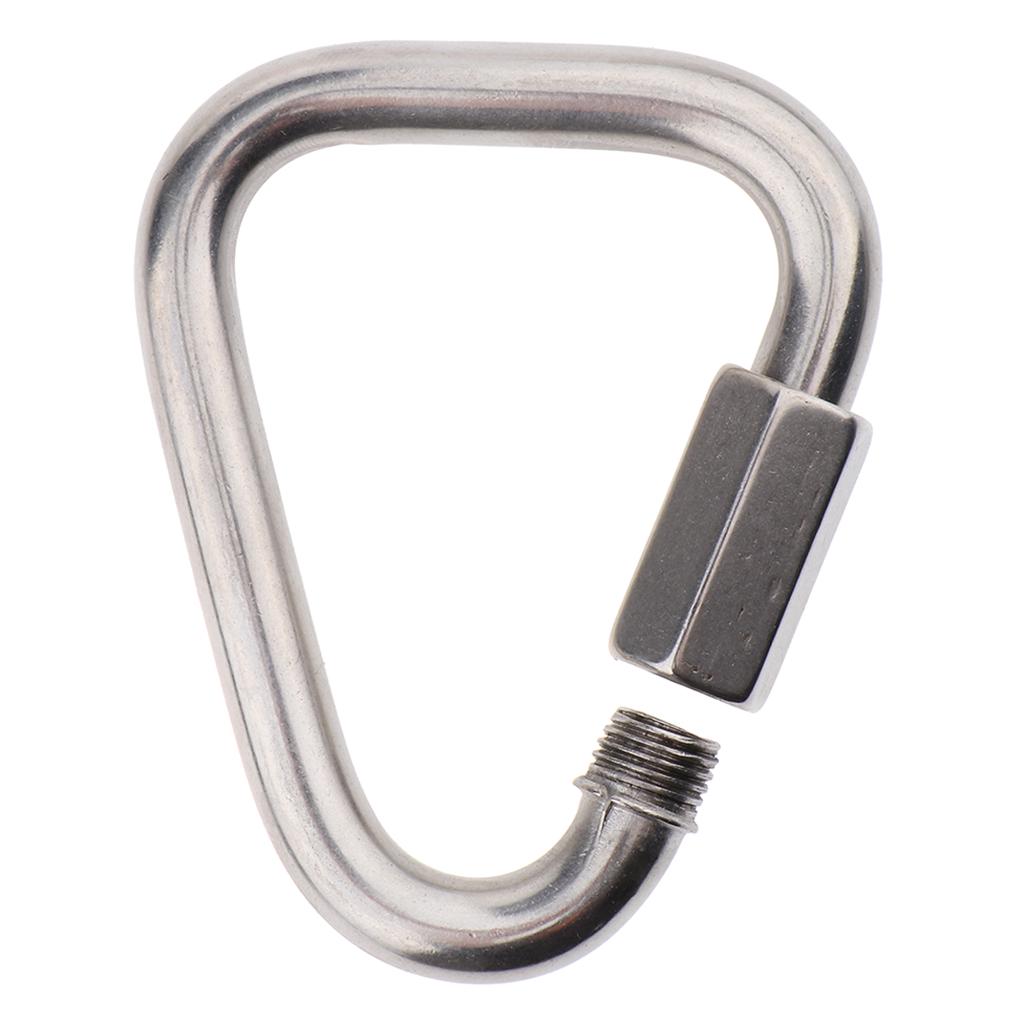 Outdoor Triangle Stainless Steel Carabiner Camping Keychain Quick Link ...