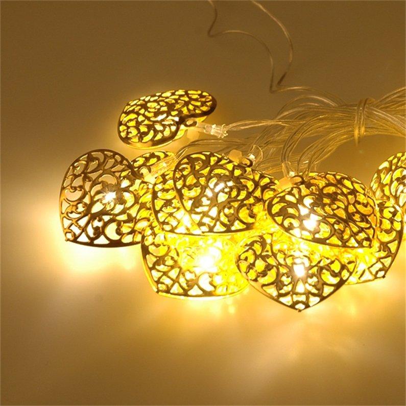 Buy Y-3C 20 LED Golden Heart-Shape Twinkling Fairy String Light ...