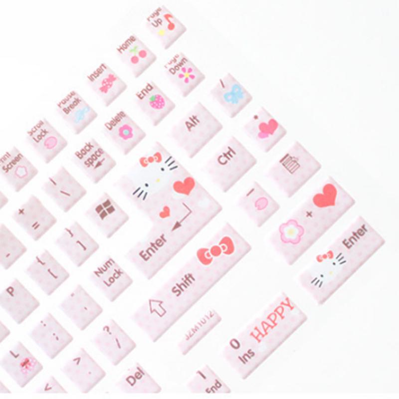 Buy Cartoon Hellokitty Cute Laptop Desktop Computer Keyboard Stickers ...