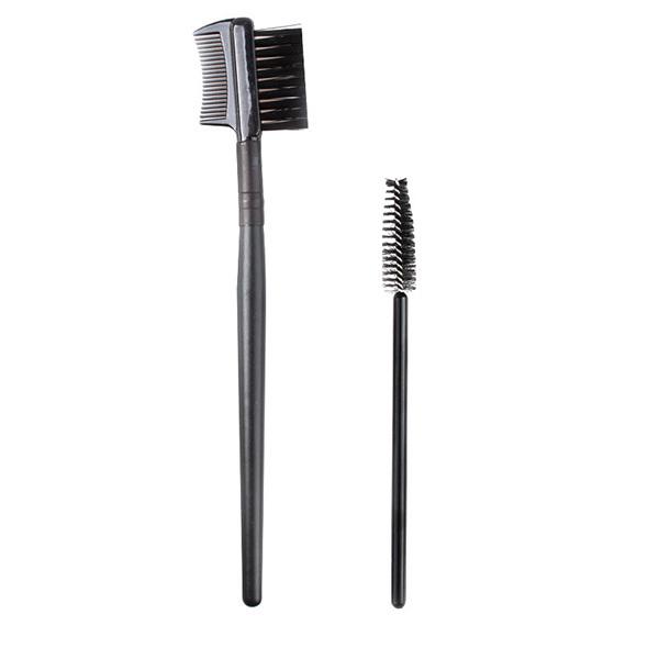 Buy 2pcs Eyebrow Eyelash Dual-Comb Extension Brush Comb & Disposable ...