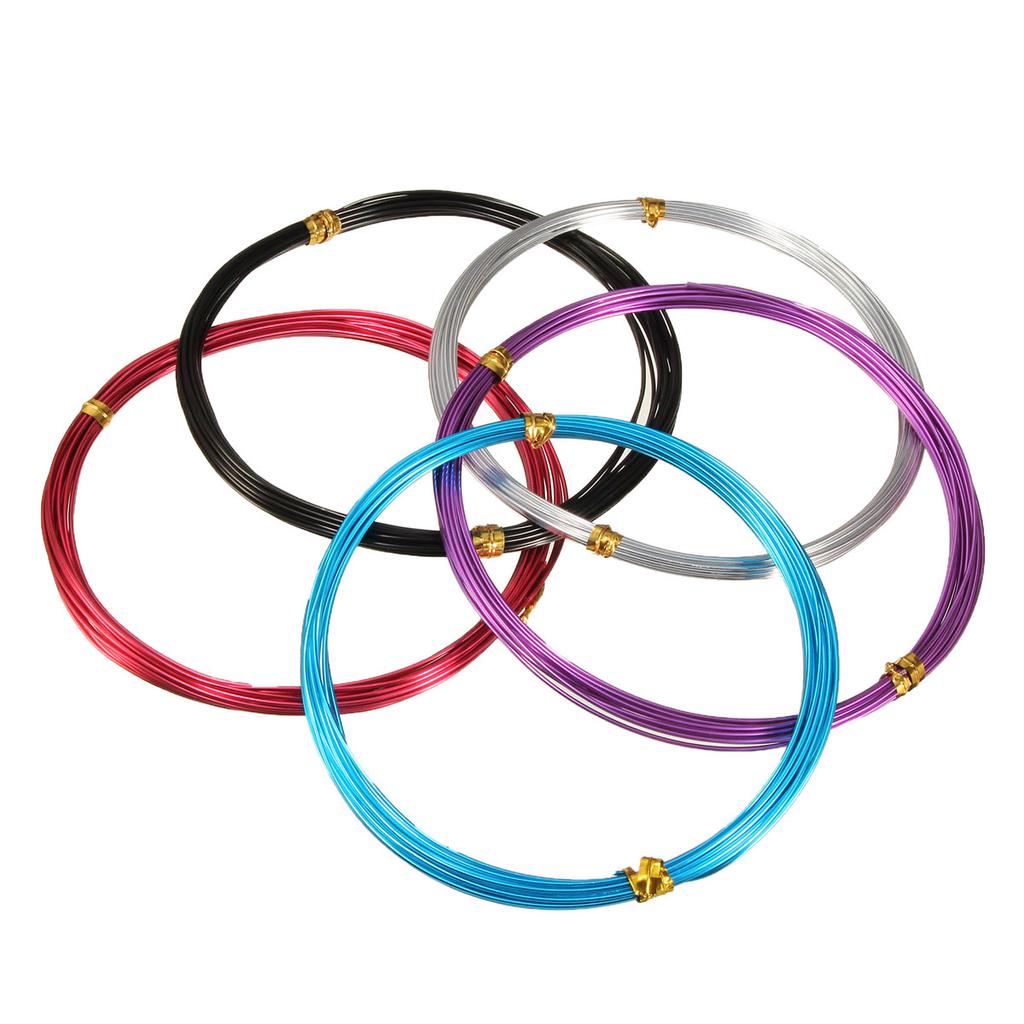 Buy 1.0mm 5M Colored Aluminum Flat Wire Various Color Line Oxidized ...